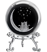 Amazon.com: 80mm Crystal Earth Globe Ball with Stand World Map Glass ...