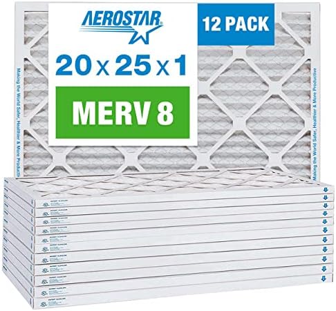 Amazon.com: Aerostar 20x25x1 MERV 6 Pleated Air Filter, AC Furnace Air ...
