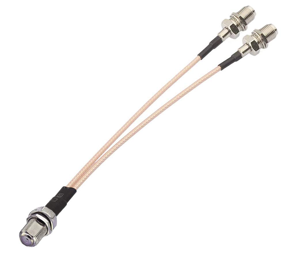 Amazon.com: RedYutou F-Type RG6 Splitter Cable F Female to F Dual ...