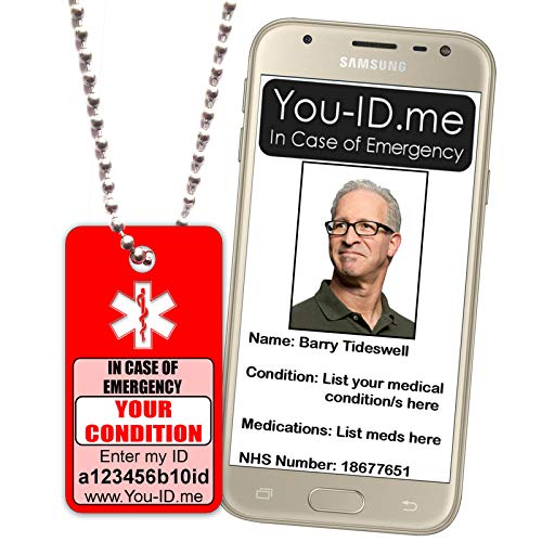 Emergency Medical Id Red Alert Tags X2 Thin And Light | Desertcart Angola