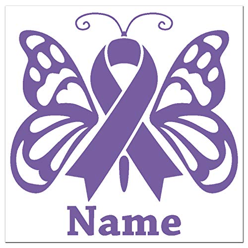 Purple Butterfly Cancer Ribbons