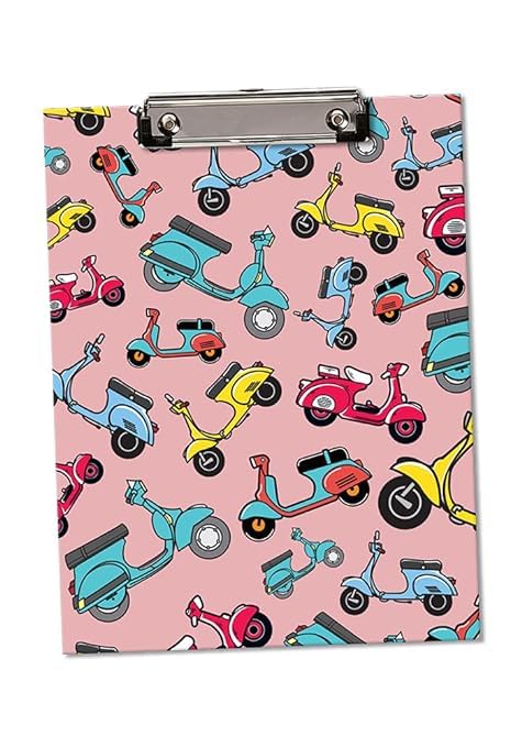 Vespa Scooter Theme Exam Pads | 2 in 1 Clip Boards on Vehicle Theme ...