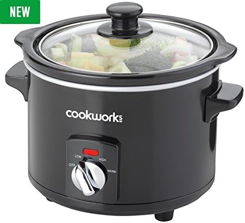 Cookworks 1.5L Compact Slow 120 Watts Cooker - Black : Amazon.co.uk ...