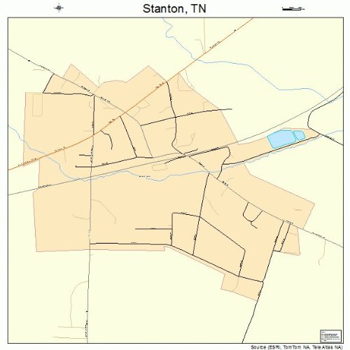 Amazon.com: Large Street & Road Map of Stanton, Tennessee TN - Printed ...