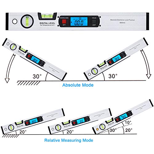 Snapklik.com : RISEPRO 16-inch Digital Spirit Level And Protractor ...