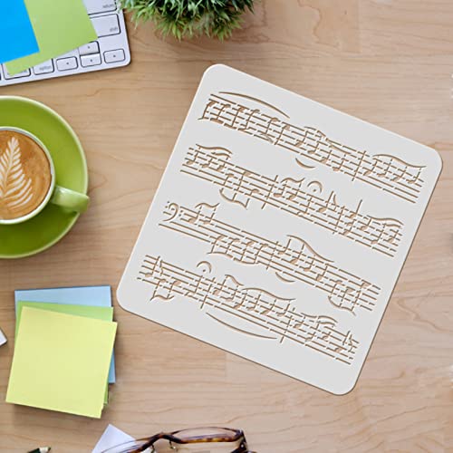 FINGERINSPIRE Music Stencils Template 30x30cm Plastic Music Notes ...