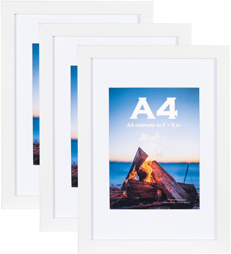 A4 White Picture Frame - White A4 Photo Frame 21x29.7 cm, A4 Picture ...