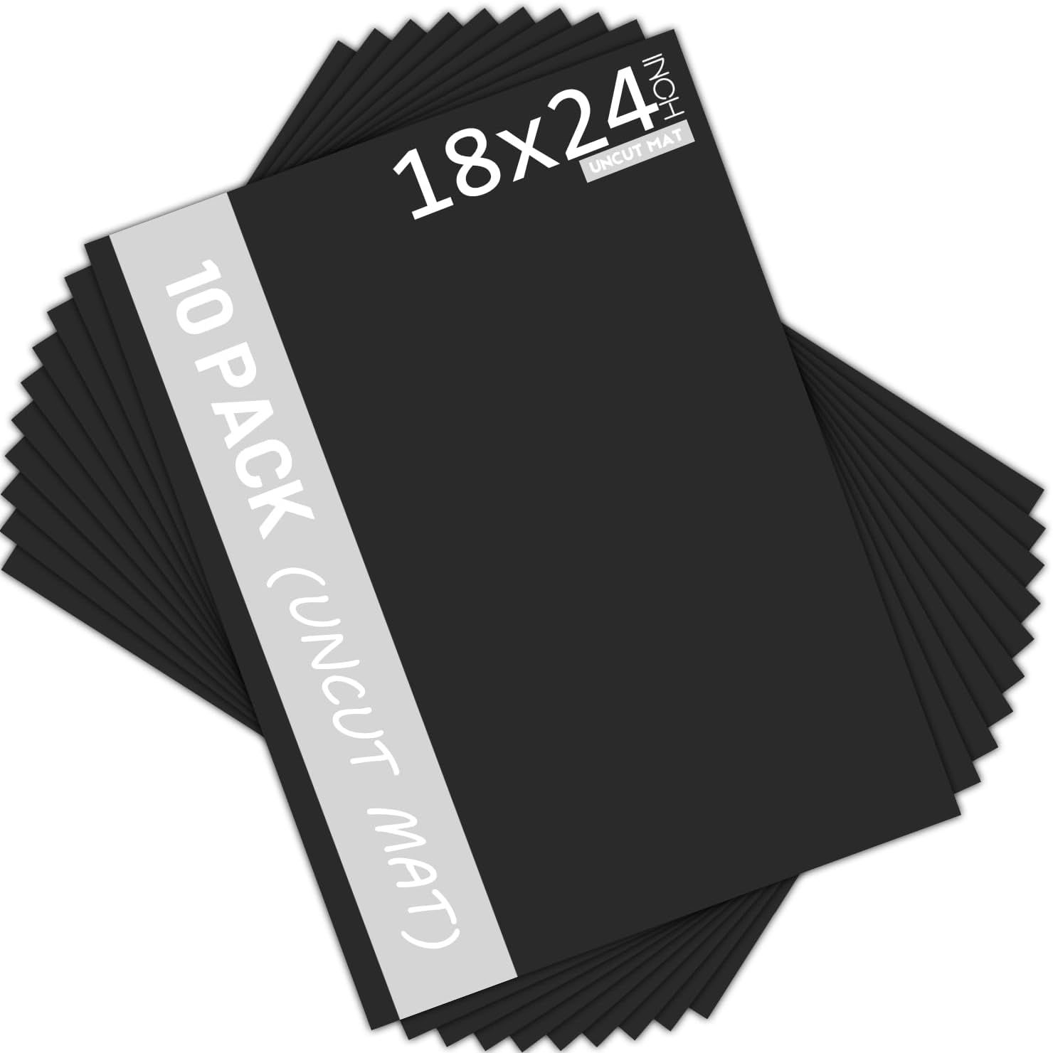 Amazon.com: Mat Board Center, 10 Pack 18x24 Black Uncut Mat Boards ...