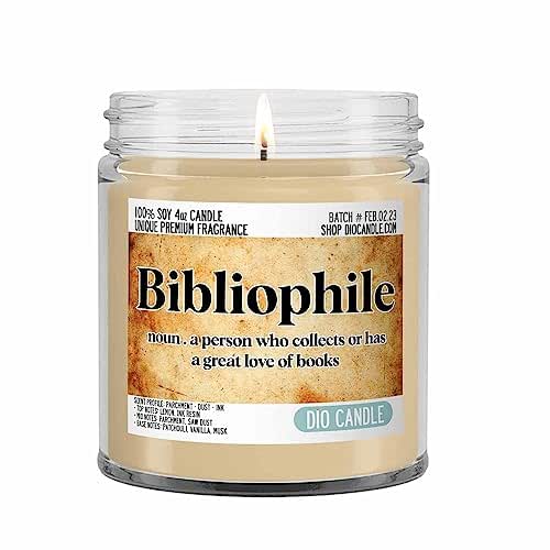 Amazon.com: Bibliophile Scented Candle - Smells Like Parchment - Dust ...