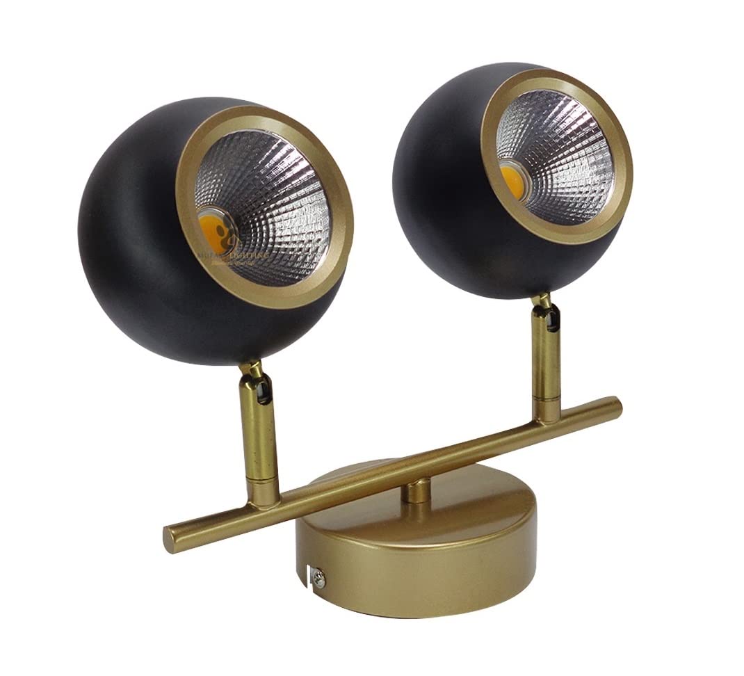 Mufasa 18 Watts Dual Head Picture Light Black Gold Finish LED Spotlight ...