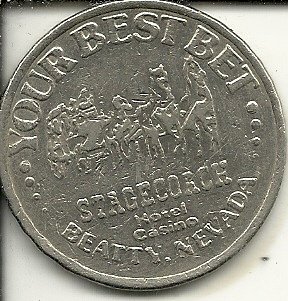 Amazon.com: $1 stagecoach gateway to death valley 1985 casino token ...