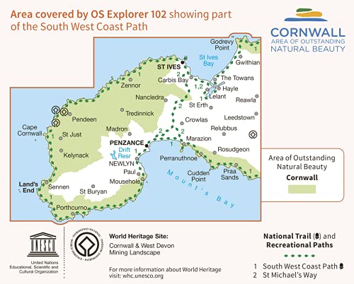 Land’s End Map | Penzance & St Ives | Ordnance Survey | OS Explorer Map ...
