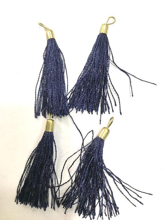 Blue Silk Thread Tassel Package of 100 Pieces Size 5cm 1332-1 : Amazon ...