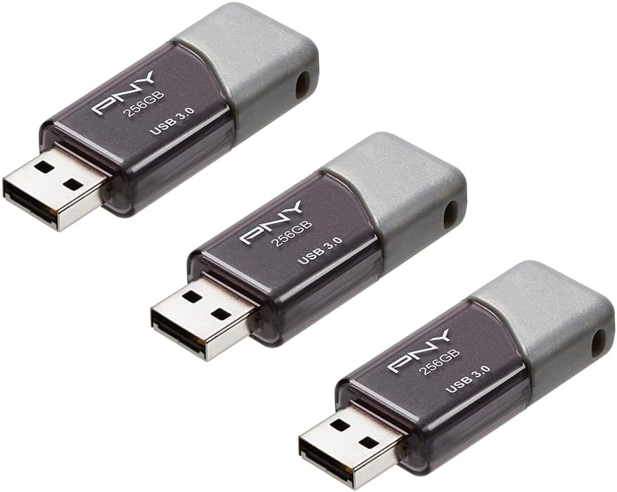 Amazon.com: PNY 256GB Turbo Attaché 3 USB 3.0 Flash Drive 3-Pack – Grey ...