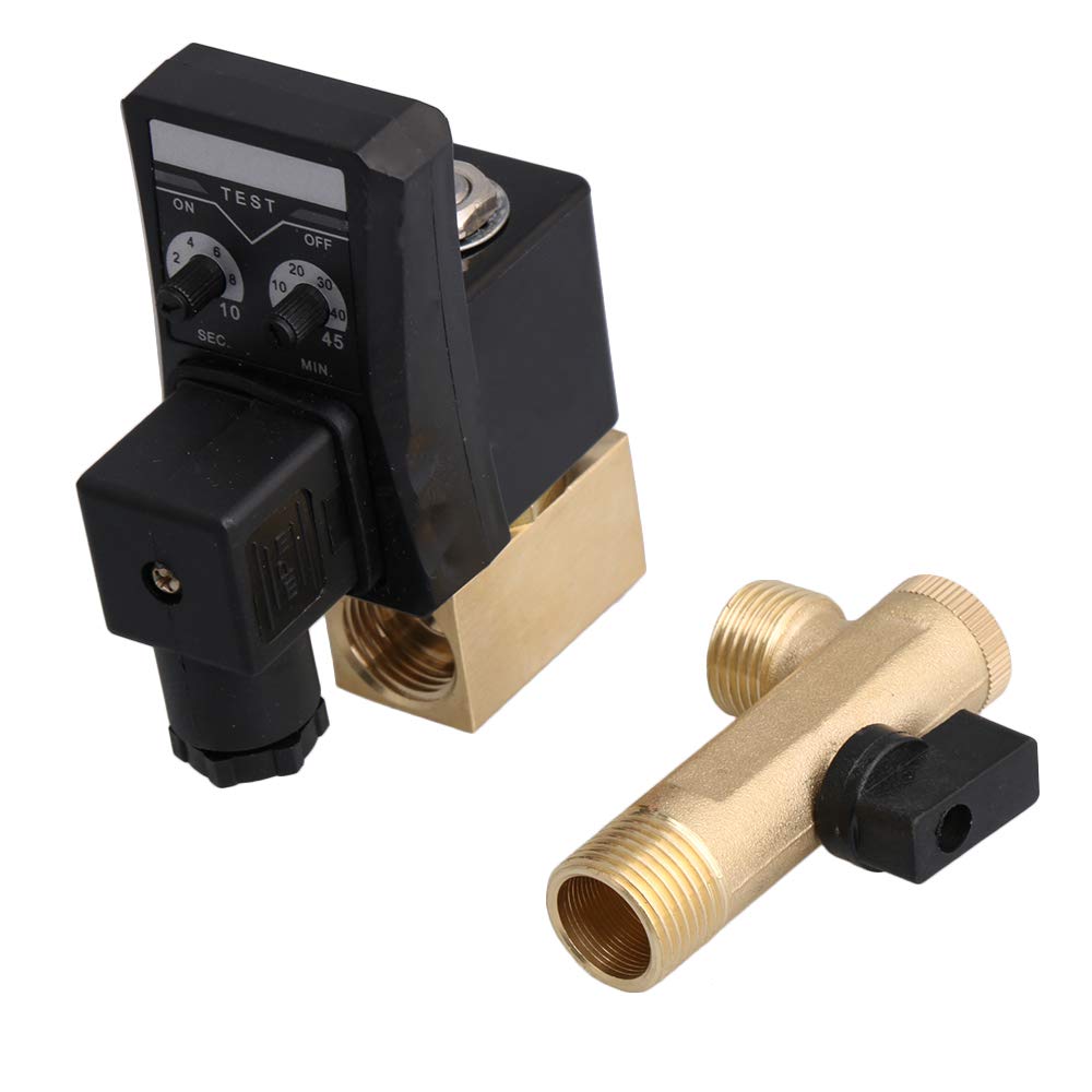 Buy AC220V 1/2 Inch Automatic Timing Drain Valve Split Electronic Air ...