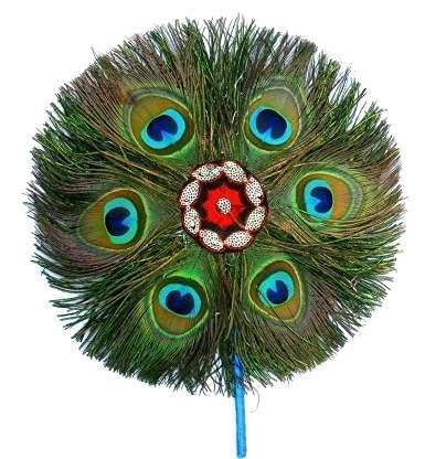 Buy Devanshi Store Natural Real Peacock Feather Mor Pankh Fan/Pankha ...
