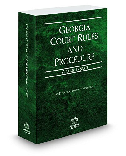 Amazon.com: Georgia Court Rules and Procedure - State, 2016 ed. (Vol. I ...