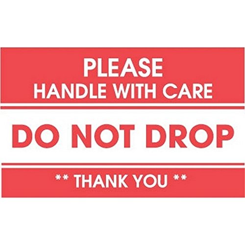 2" x 3" Please Handle with Care Do Not Drop Labels (500 per Roll ...