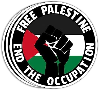 Amazon.com - MAIANEY (3 Pcs) Free Palestine Sticker, Raised Fist ...