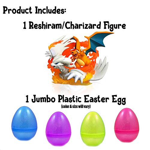 Totem World Reshiram Charizard GX Pokemon Figure Toy Filled in a Jumbo ...