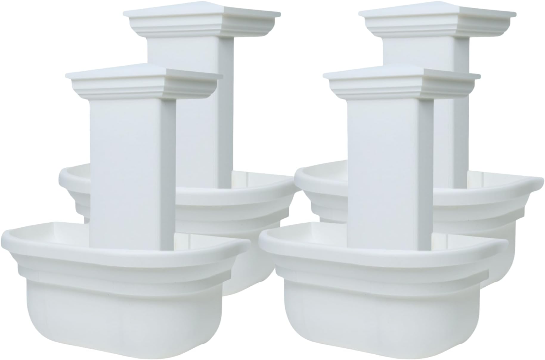 Amazon.com: Fence Pot Fence Post Planter - Elegant White Plant Hanger ...