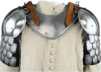 Zomitiya Medieval Pauldrons 18GA Steel Medieval Templar Shoulder Armor ...