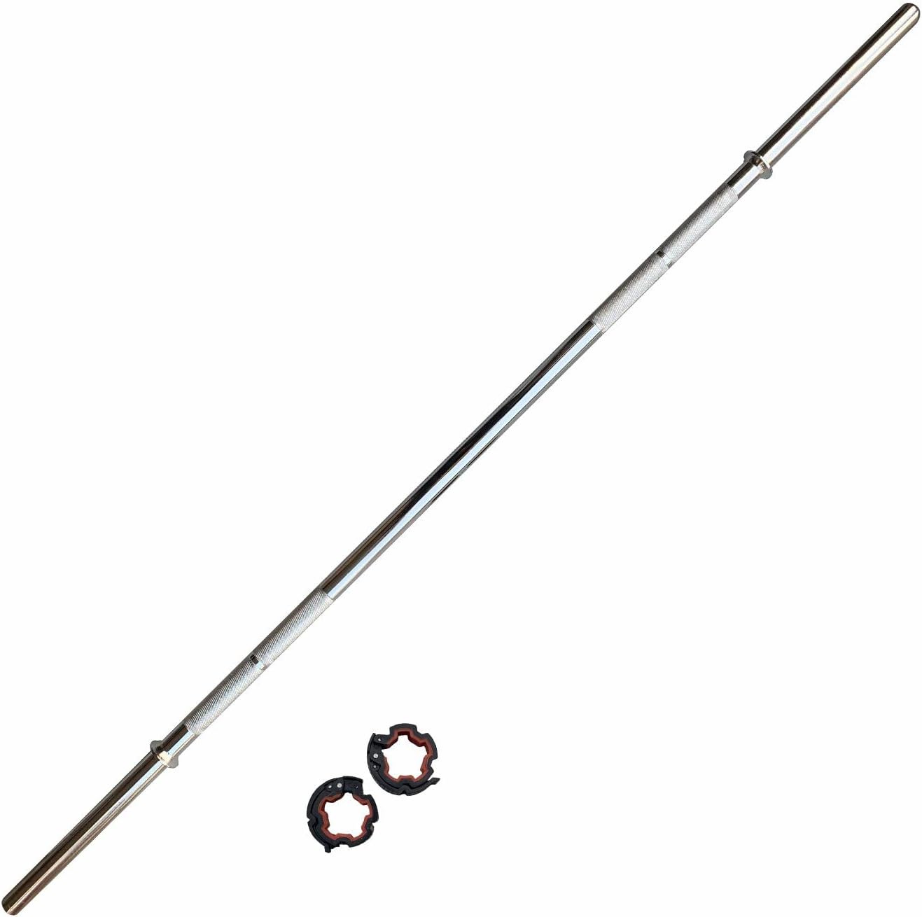 Buy BODY MAXX Steel 20mm Straight Weight Bar with 2 Spring Locks, 5ft ...