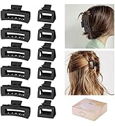 Amazon.com : 12 Pcs Rectangle Hair Clips, Hair Accessories for Women ...