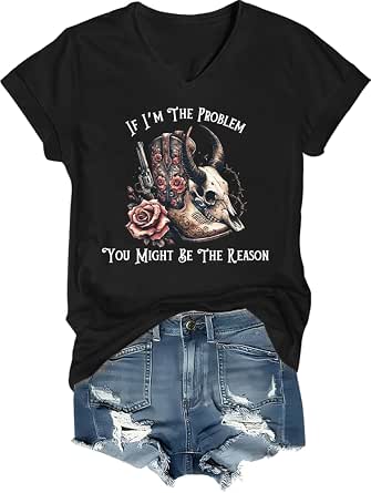 Amazon.com: sjosio If Im The Problem You Might Be The Reason Shirt, Im ...