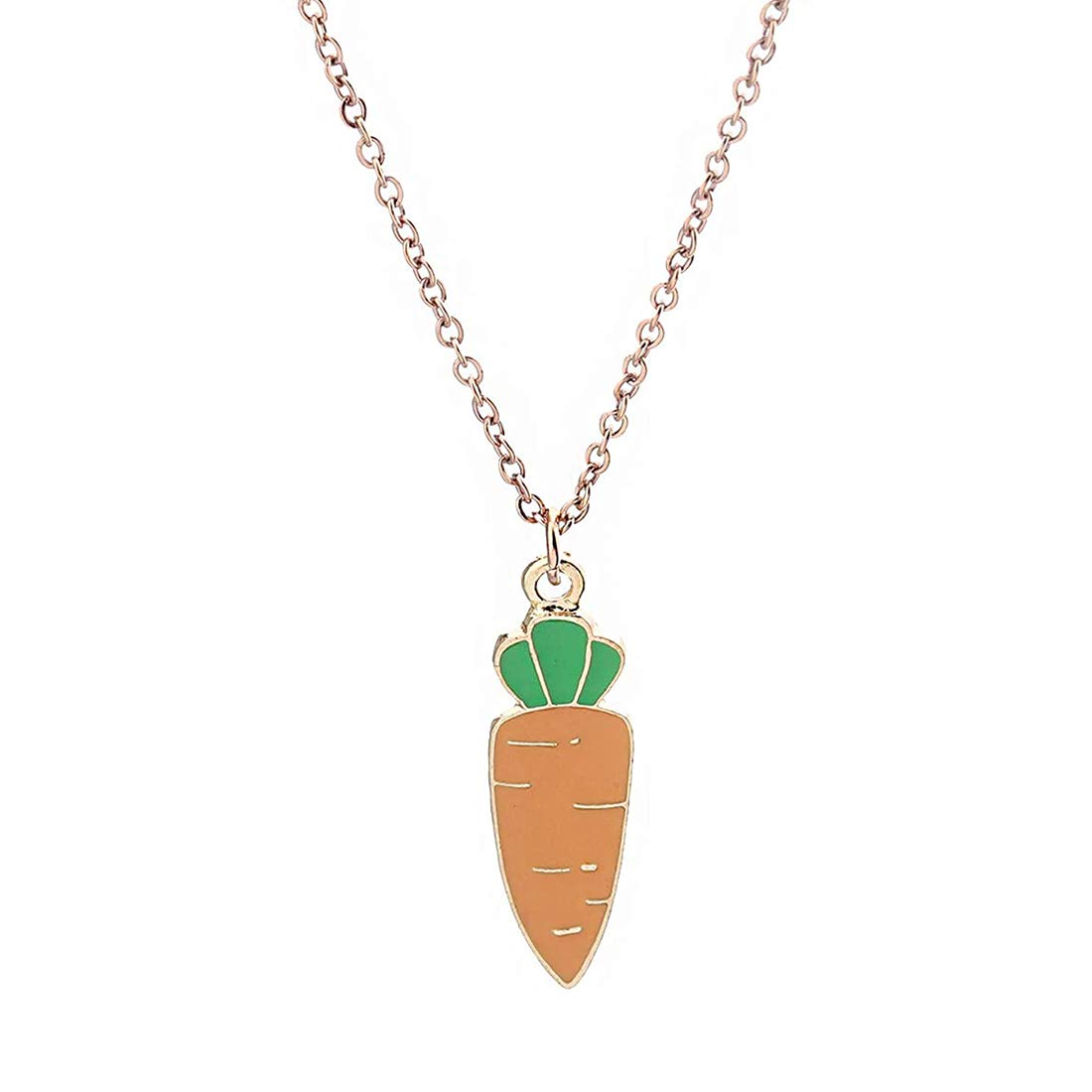 Amazon.com: CHOORO Carrot Pendant Necklace Vegan Necklace Jewelry ...
