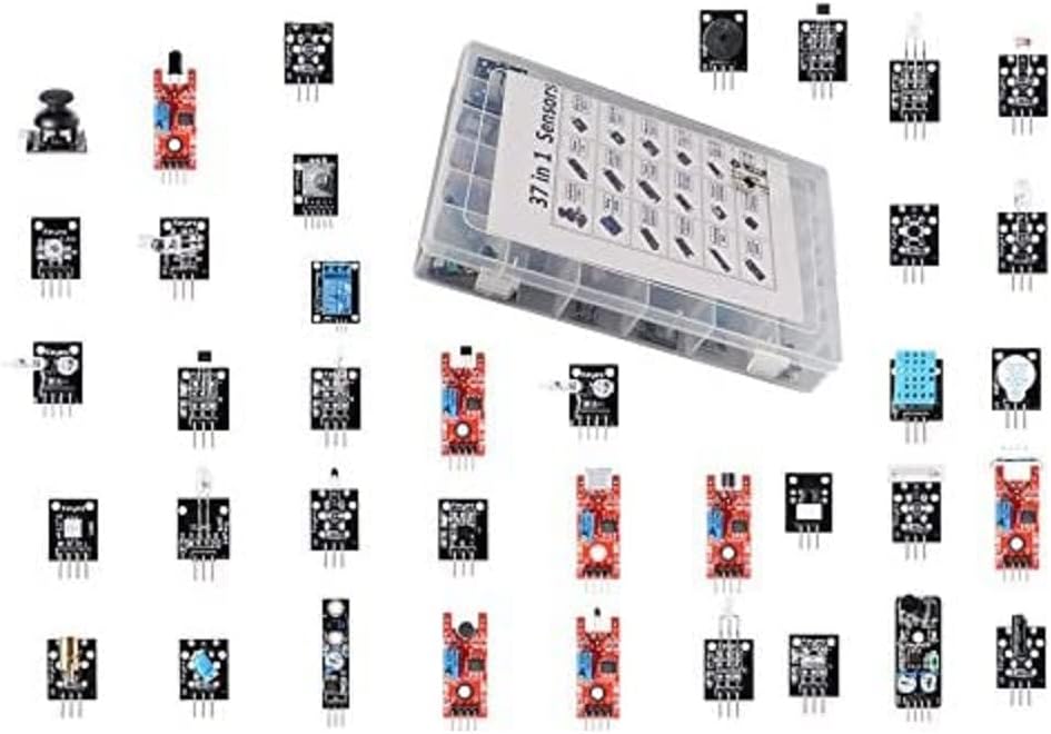 Quad Store 37 in 1 Sensor Modules Kit compatible with Arduino Raspberry ...