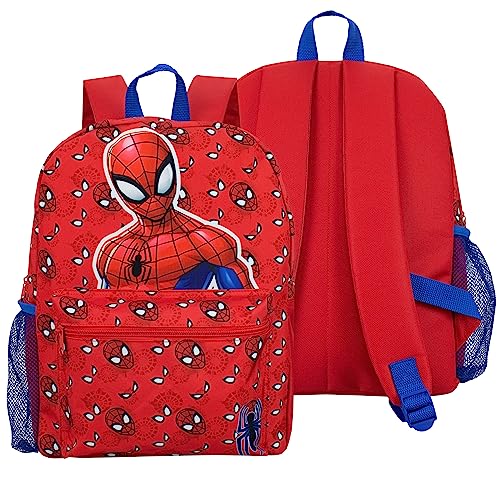Marvel Kids Spiderman Backpack | 4 Piece Spiderman School Bag Set I ...