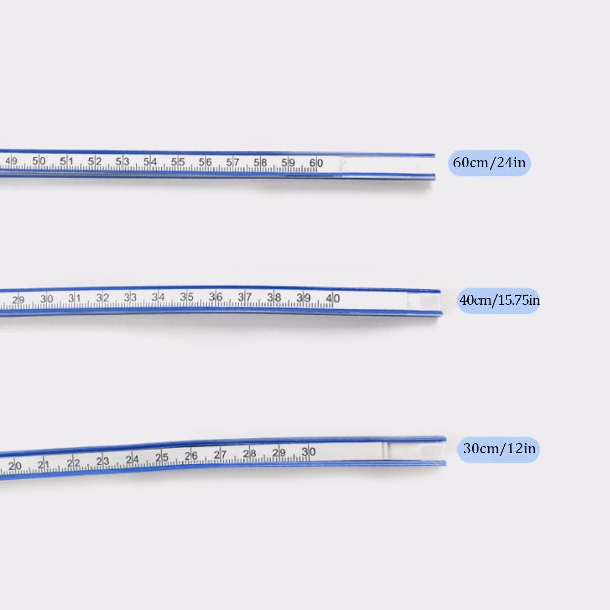 Guador 3Pcs Flexible Curve Ruler,Plastic Measurement Tool Flexible ...