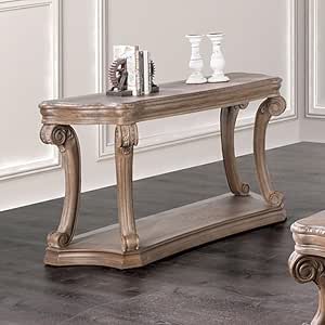 Amazon.com: MASARA Weathered Oak Console Table with Scroll Legs, 48 in ...