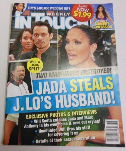 InTouch (In Touch) Weekly Magazine September 5 2011 Jlo, Will, Jada ...
