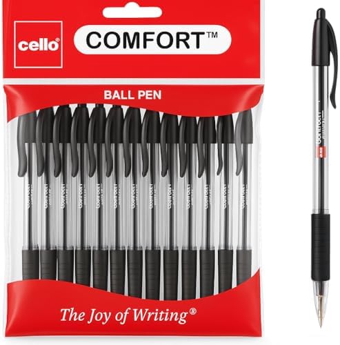 ARTH Black Biro Pens Ballpoint Multipack Box Of 50 Pens : Amazon.co.uk ...