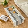 Amazon.com: qiden Linen Coffee Table Cloth, Rustic Farmhouse Coffee ...