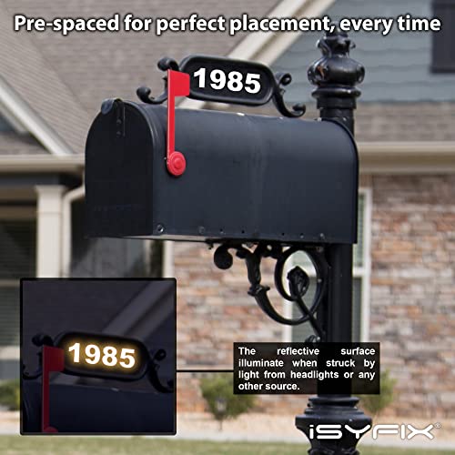 Snapklik.com : iSYFIX Reflective Vinyl Numbers Stickers,2 Inch Self ...