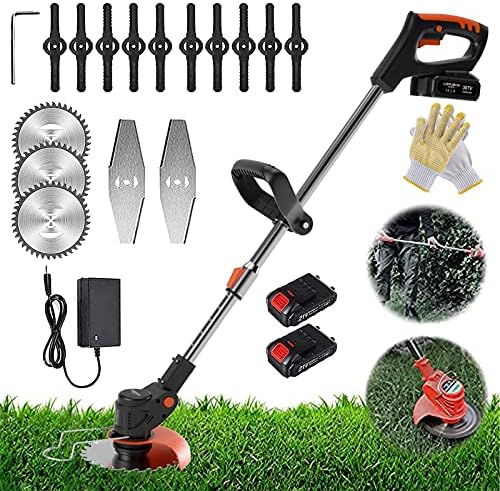 Cordless Strimmer Electric Heavy Duty Metal Blade Cordless Garden ...