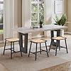 Amazon.com: KAIRUITUCH 18 inch Stools, Dining Table Height Chairs Short ...