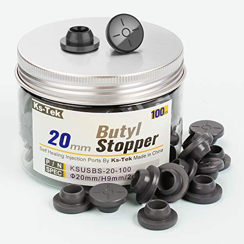 Snapklik.com : 20mm Vial Butyl Stoppers 100 Pcs, Mushroom Self Healing ...
