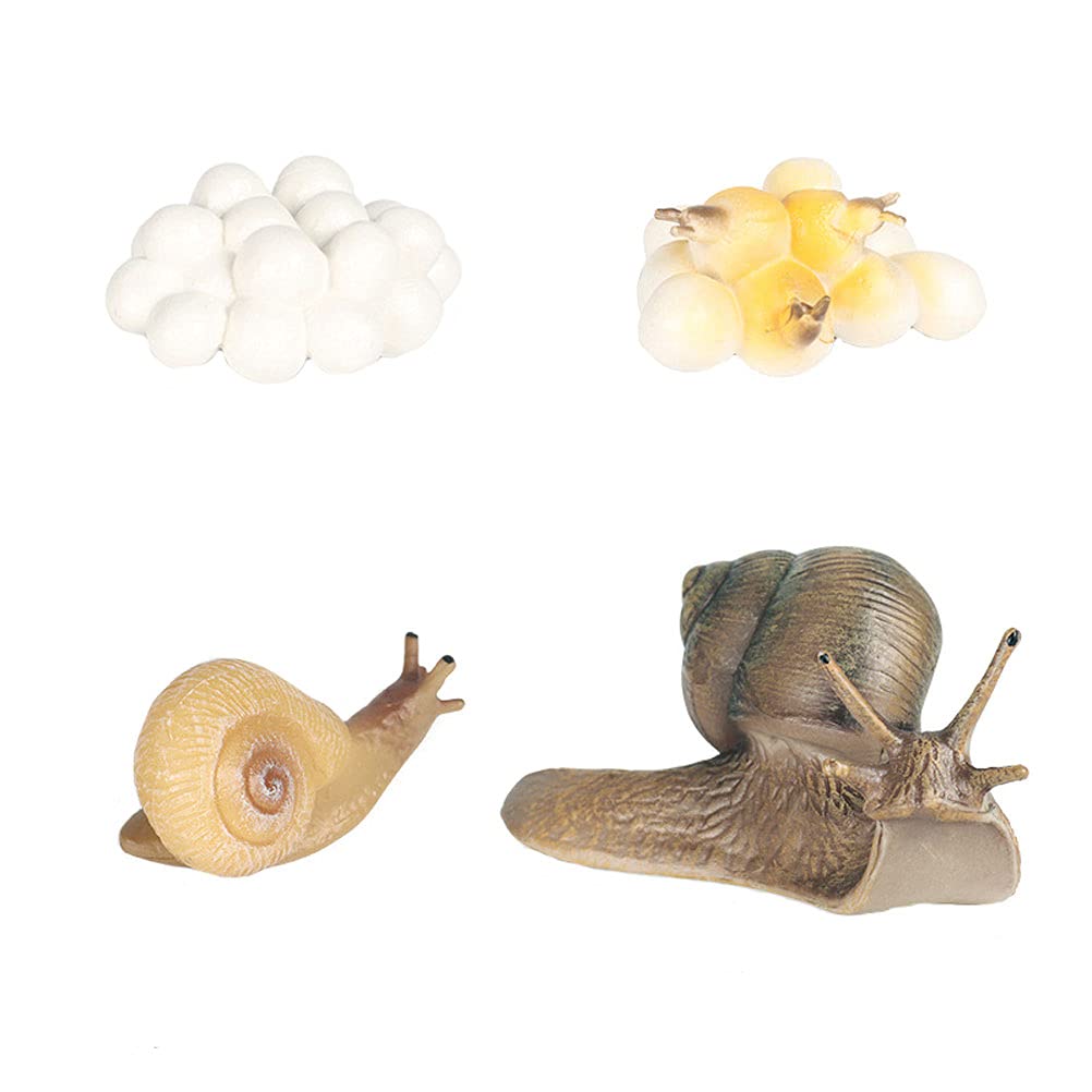 Jokfeice Animal Figures 4 Pcs Realistic Plastic Snails Animals Action ...