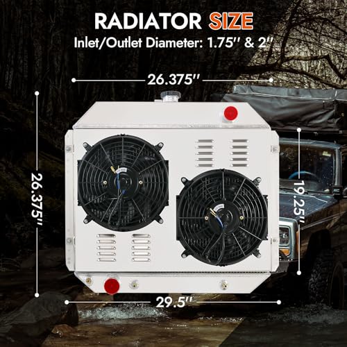 Snapklik.com : CU433 3 Row Aluminum Radiator For 1966-1979 Ford F100 ...