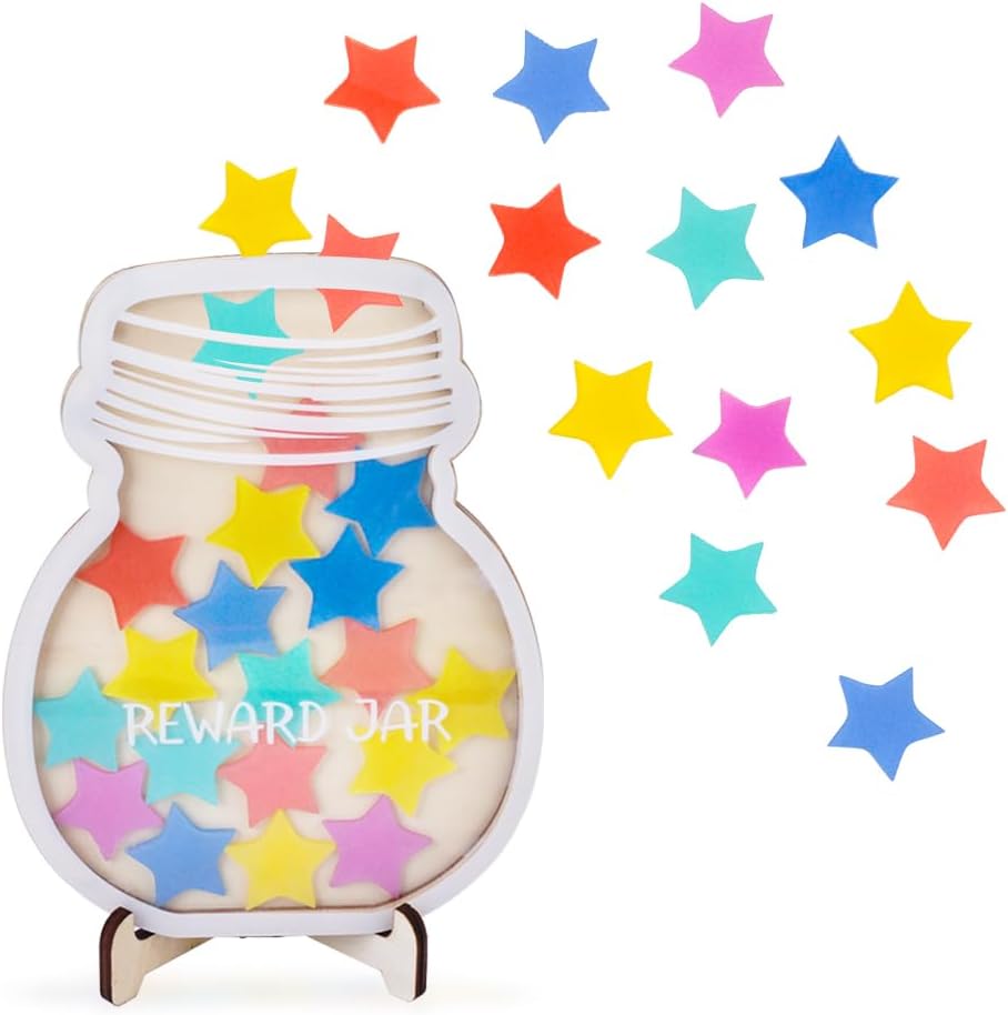 Amazon.com: iSuperb Star Reward Jar for Kids, Star Responsibility ...