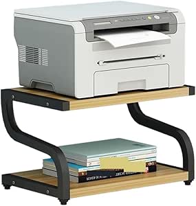 Amazon.com: Printer Stand Table 2 Tier Desktop Printer Stand Cabinet ...
