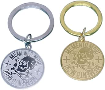 Amazon.com: New 2024 Punk Memento Mori Skull Engraved Stainless Steel ...