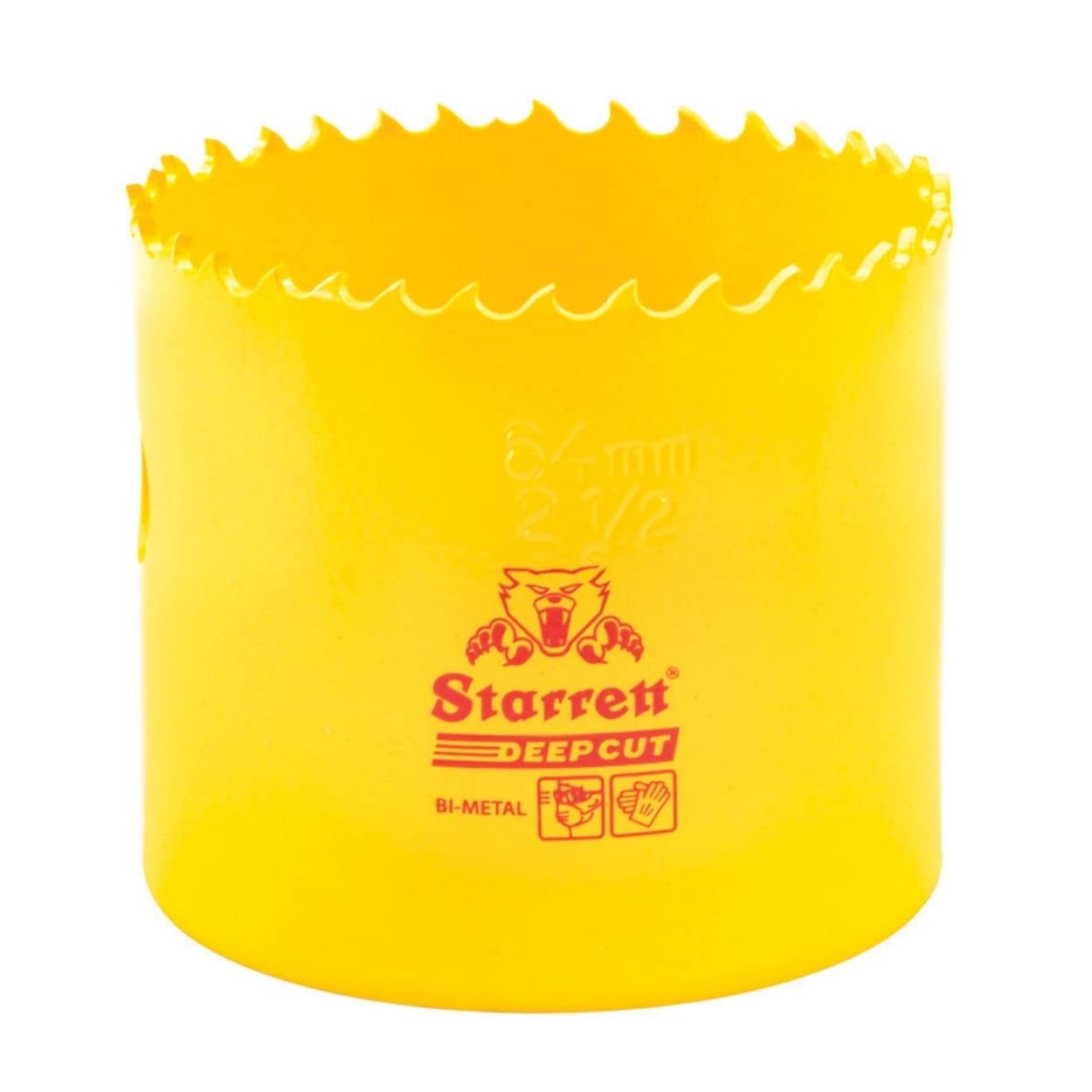 Starrett Bi-Metal Deep Cut Hole Saw with Abrasion Resistant HSS Teeth ...