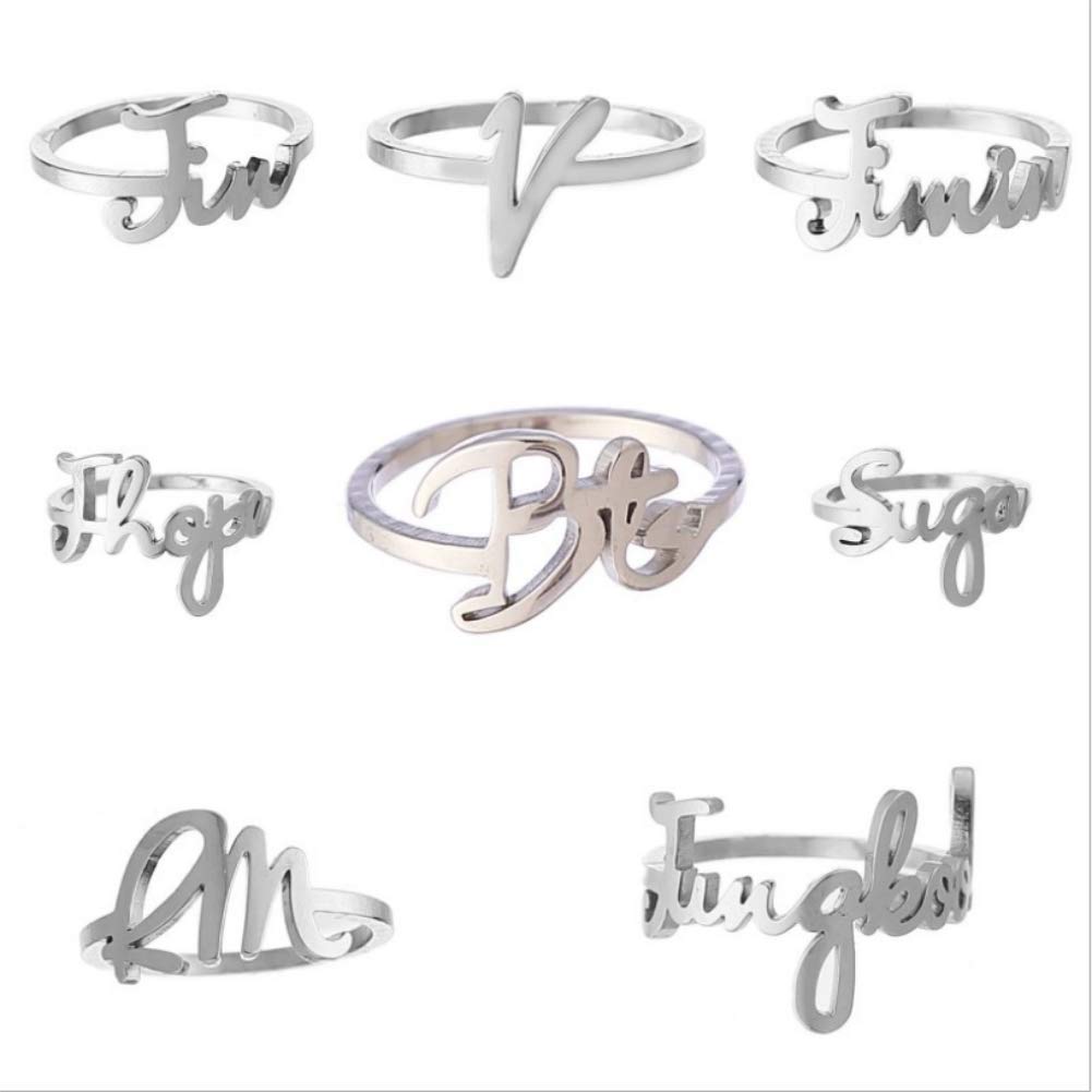 Buy DJHFJ BTS Bangtan Boy BTS Ring Rap Monster bts Jimin bts Jin bts ...