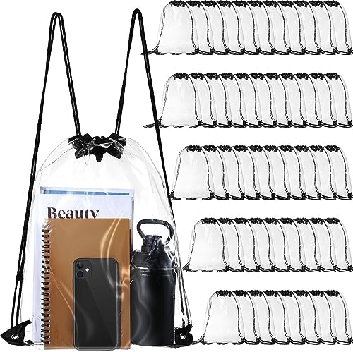Amazon.com | 30 Pcs Clear Drawstring Bags Stadium Approved Backpack 17 ...