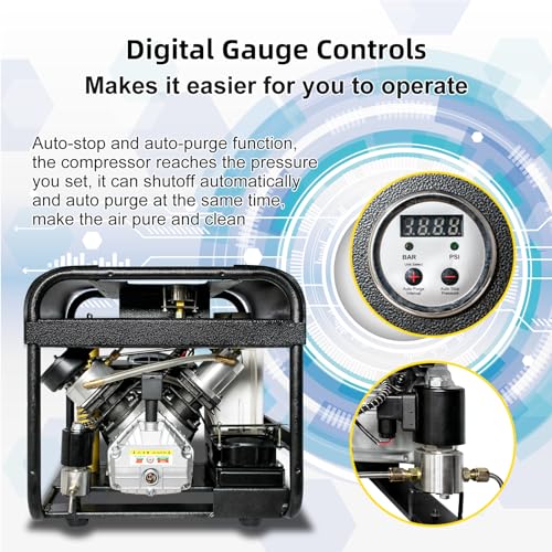 TUXING 4500Psi Pcp Compressor,High pressure Air Compressor,Auto Purge ...